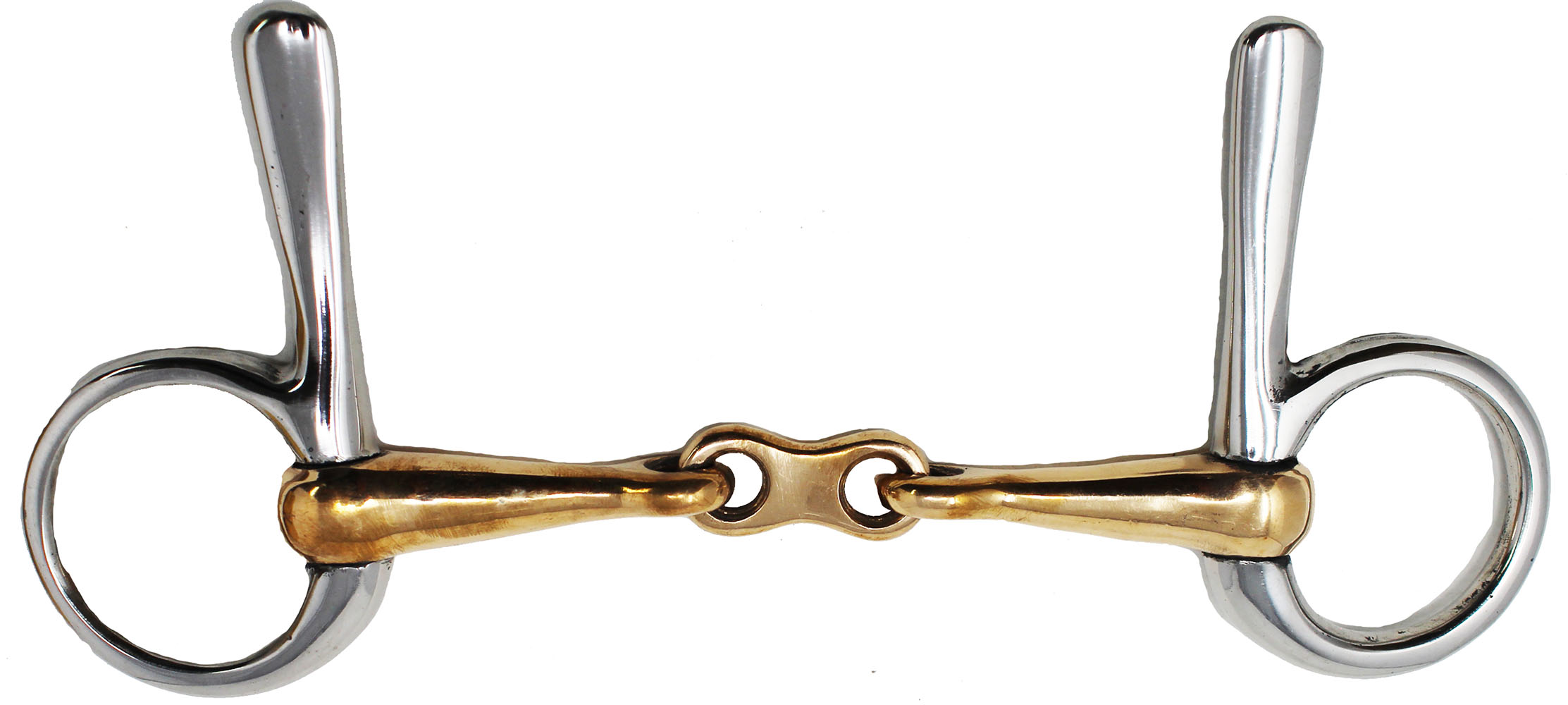 JOINTED 5& MOUTH Stainless Copper Snaffle French Link Driving Horse Bit ...