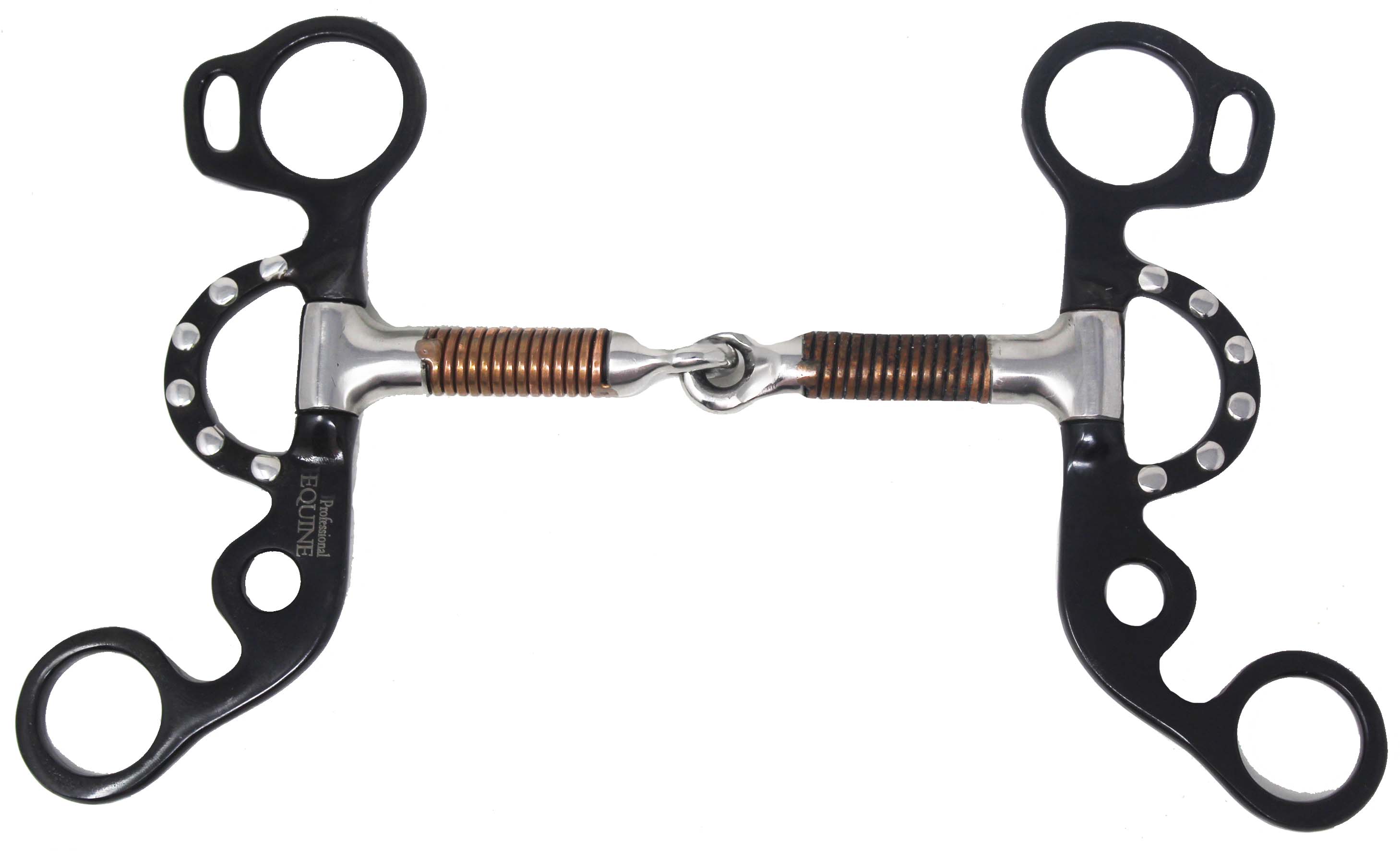 5" Short Shank Copper Wire Wrapped Mouth Snaffle Studded Horse Bit ...