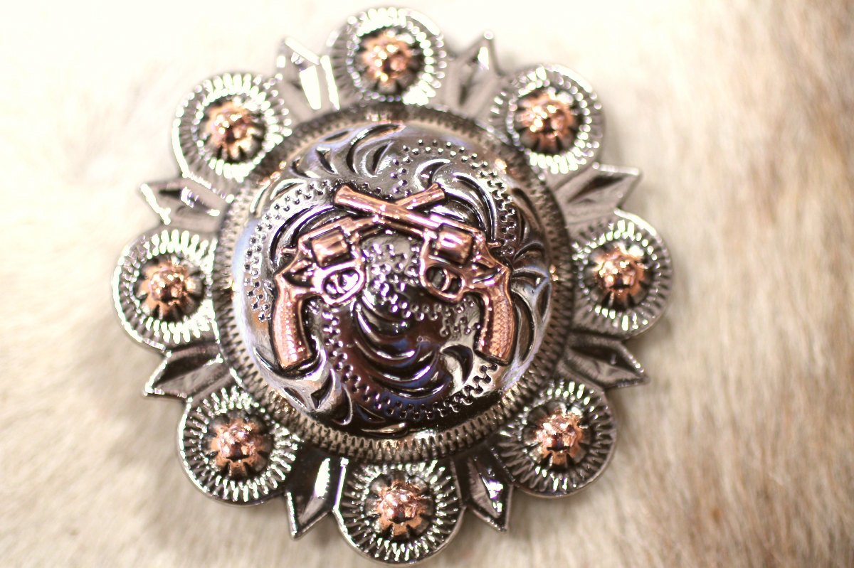 Horse 4 Conchos Concho Rhinestone Horse Saddle Western Bridle Cross Gun ...