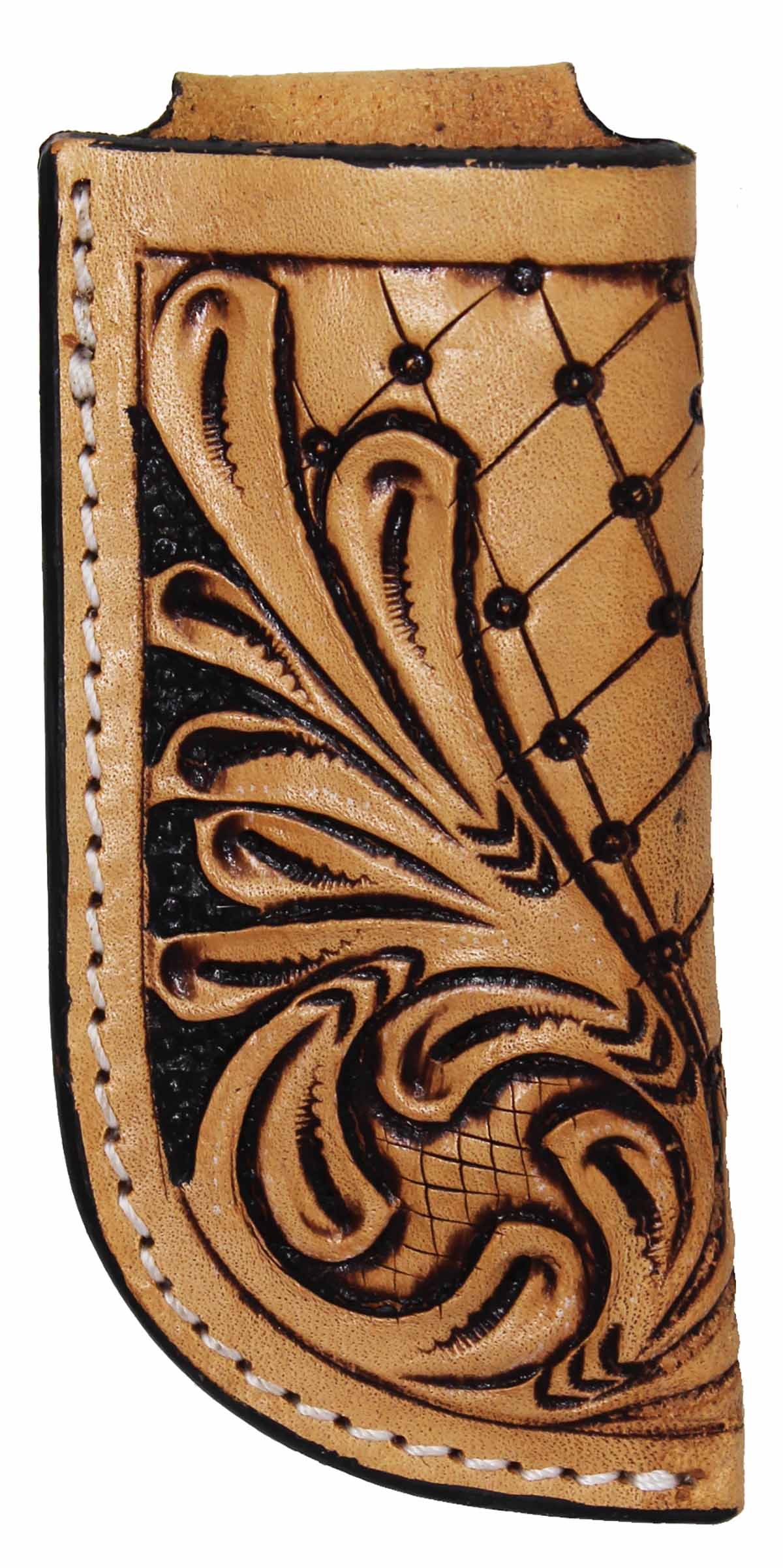 Western Fashion Handcrafted Cross Hatch Vine Tooled Full Grain Leather ...
