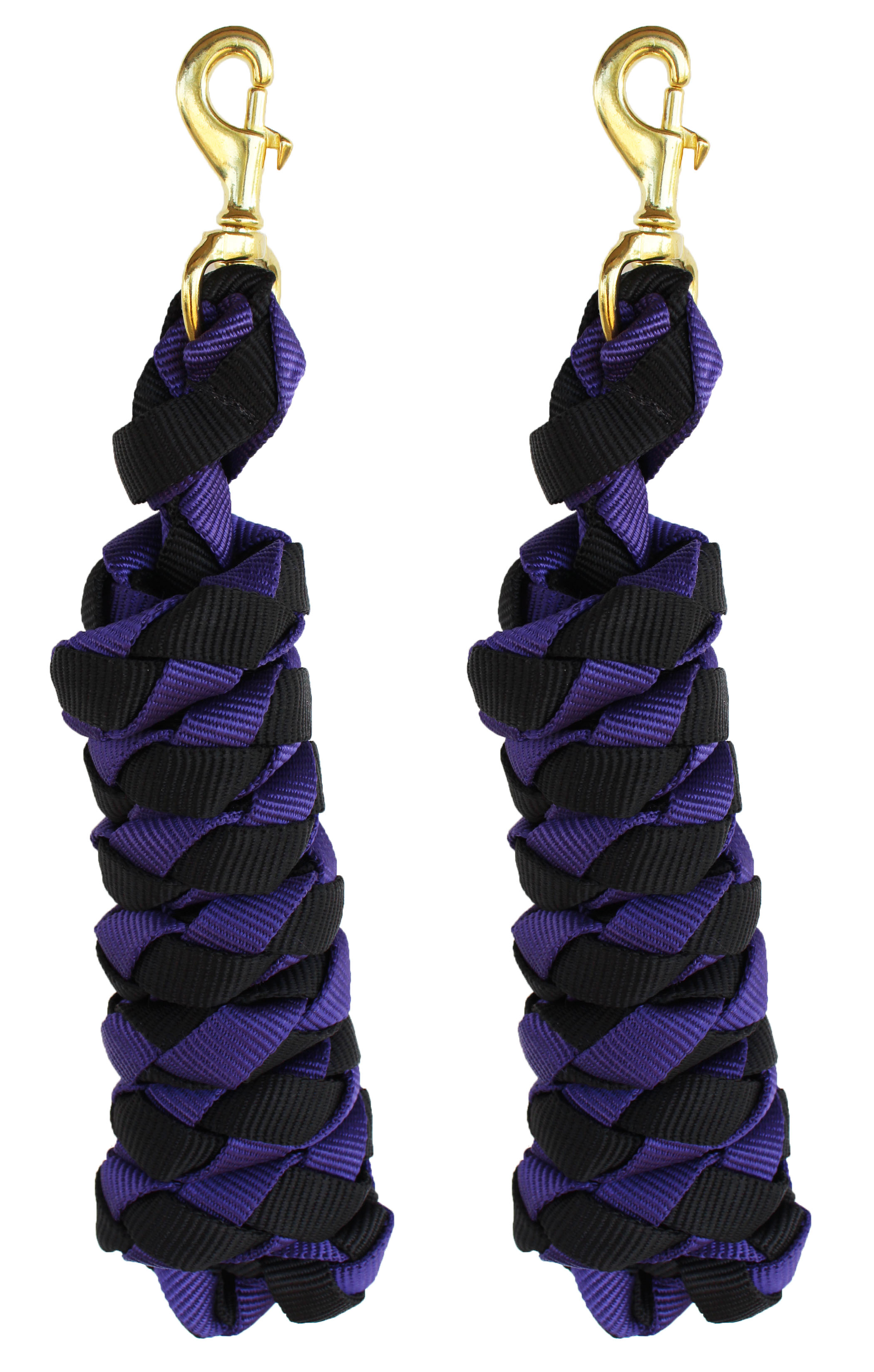 Lot of 2 Horse Flat Braided Nylon Webbed Lead Rope Swivel Snap 60571 ...