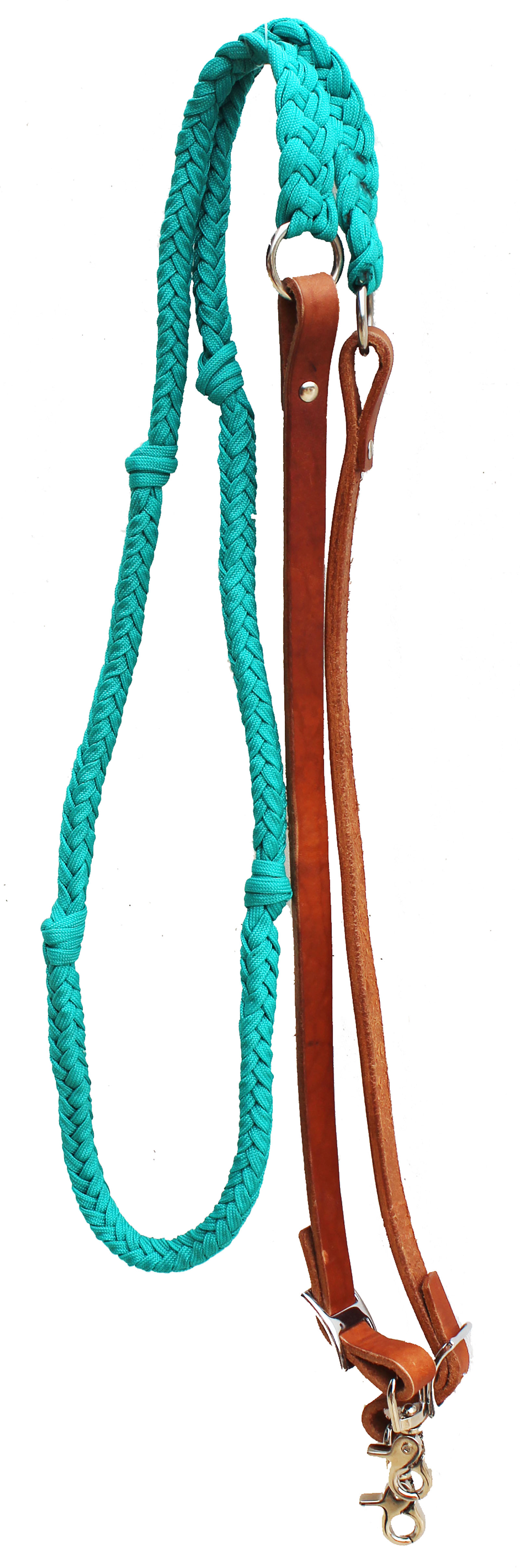 Horse Nylon Hand Braided Roping Knotted Barrel Reins Leather 607242 | eBay