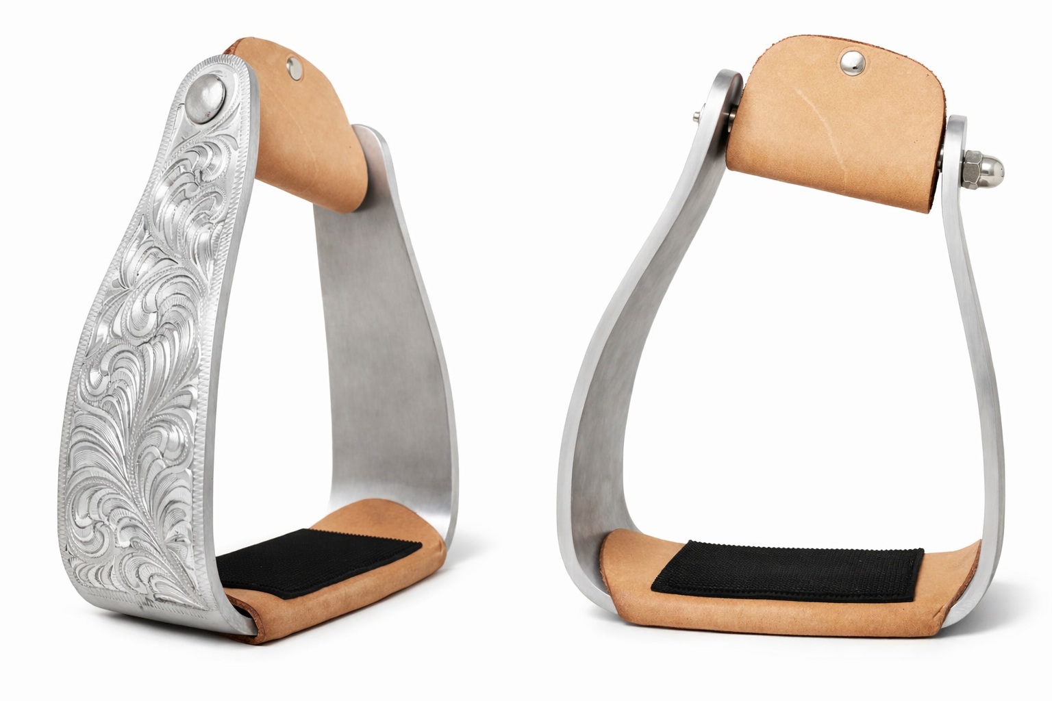Horse Western 5" Slanted Offset Angled Engraved Aluminum Show Stirrups ...